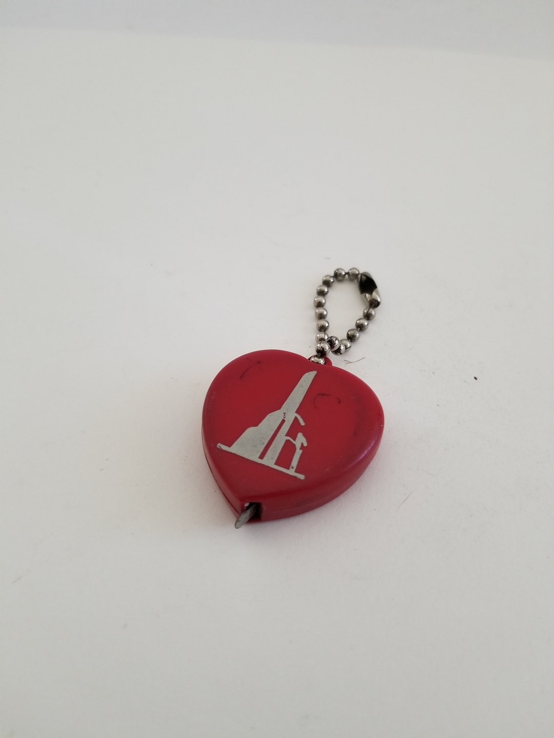 Vintage Circa 1970's Heart Shaped Keychain 36" Tape Measure Advertising ...