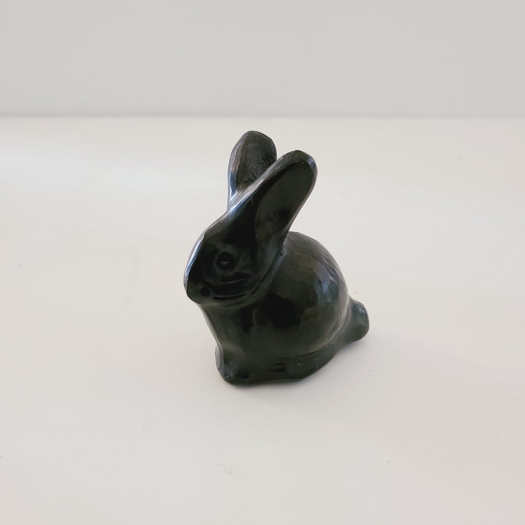 Vintage C. 1980's Oaxacan Black Pottery Figural Rabbit Whistle ...