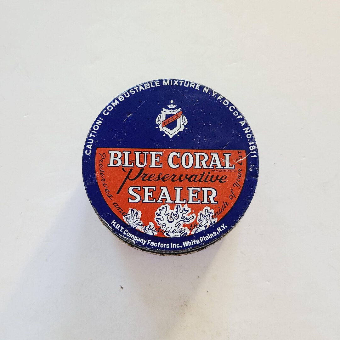 Vintage Circa 1950's Molded Cobalt Blue Glass Empty Jar of Blue Coral ...
