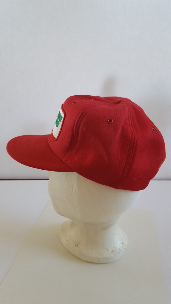 Vintage circa 1970's flat brim snap back trucker cap … - Gem