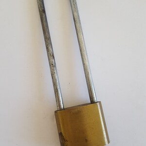 Vintage Slaymaker Brass Long Shackle Bicycle Padlock With Key, 1950's ...