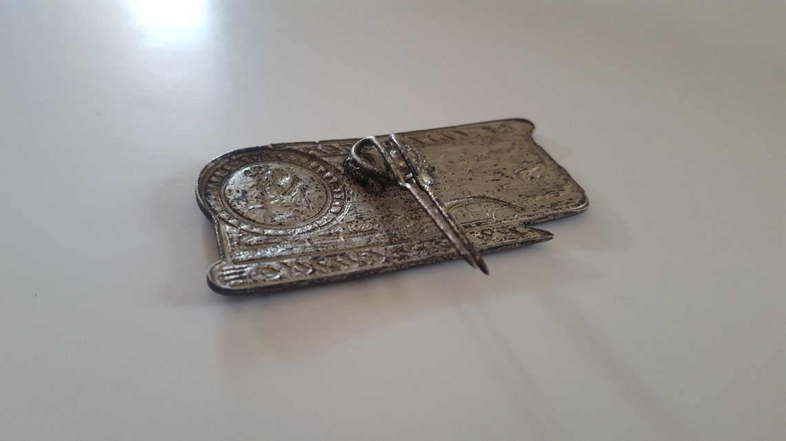 Vintage 1930's awesome St. Christopher pin luggage medal | Etsy