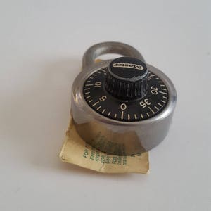 Vintage 1960's Working Master Lock Combination Padlock, Original Combo ...