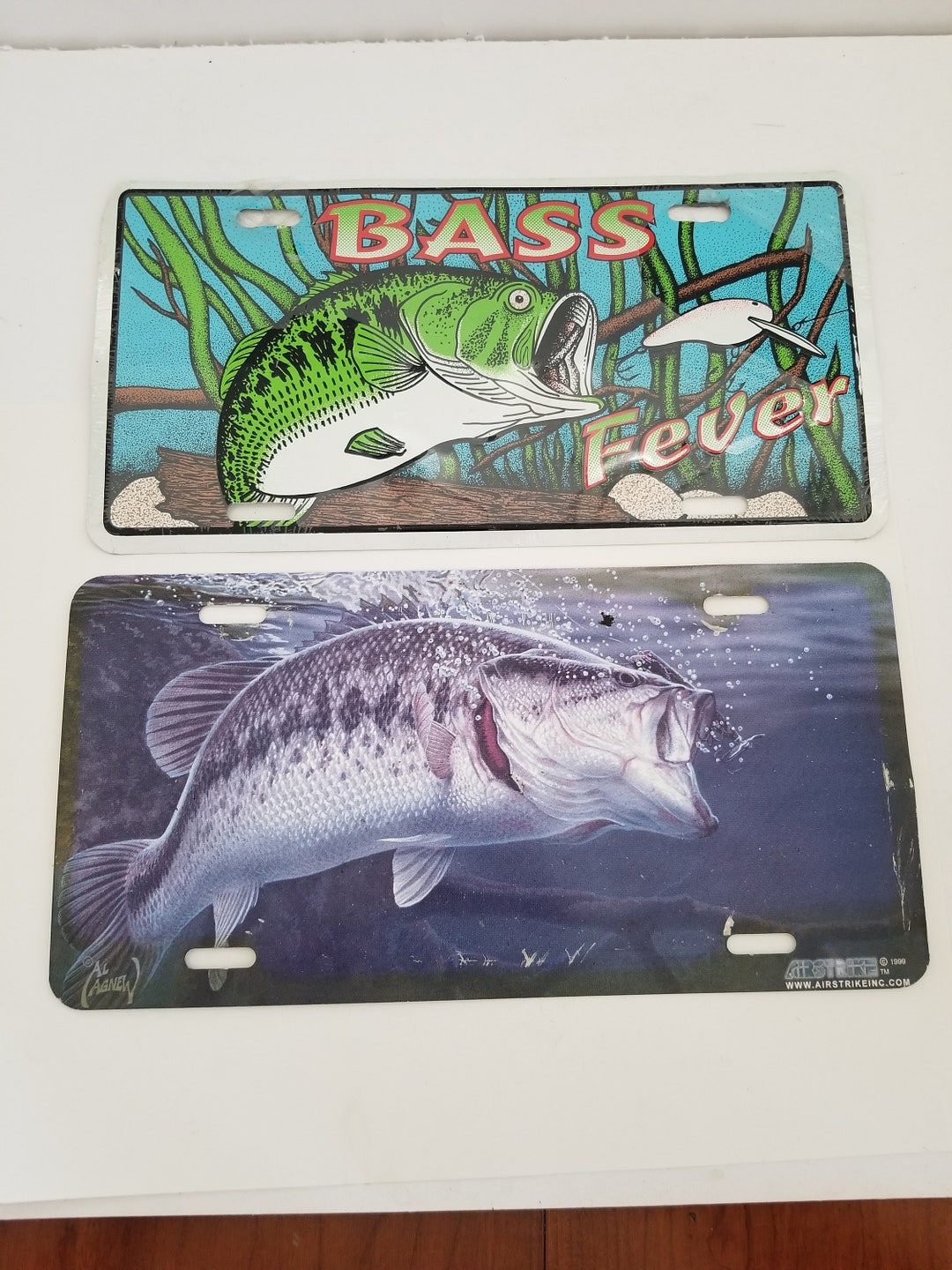 Vintage Circa Late 1990's Bass Boat Plates, One New Old Stock One Used ...