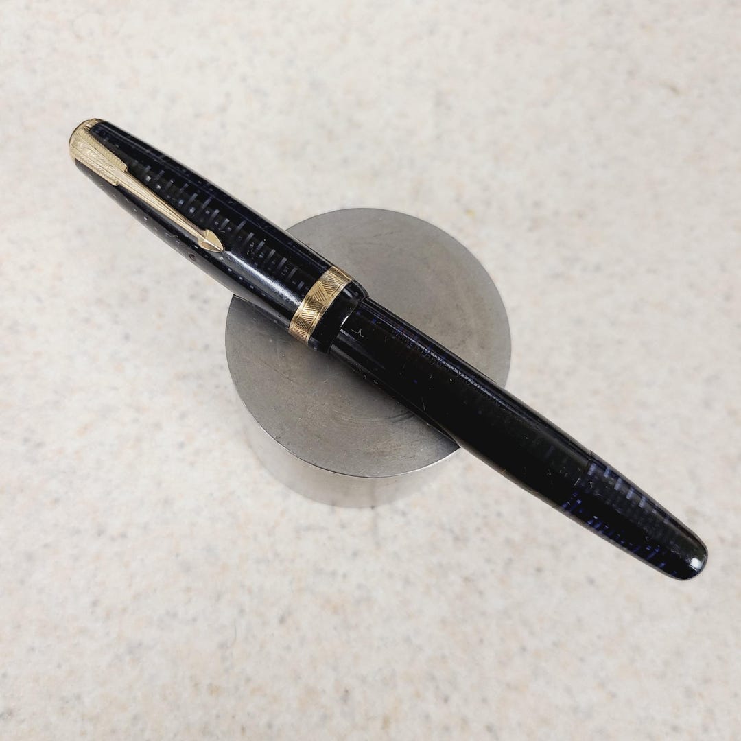 Vintage 1930's Parker Vacumatic Speedline Fountain Pen, Art Deco Gold ...