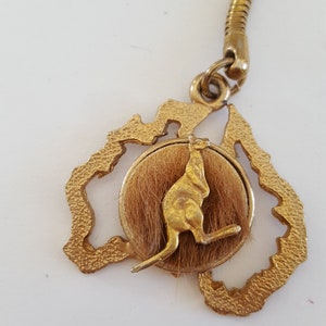Vintage Circa 1960's Souvenir Keychain of Australia With a Kangaroo ...