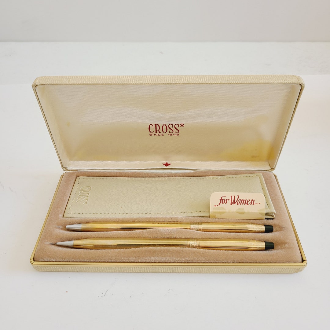 Vintage Circa 1960's Classic Cross Pen and Pencil Set for Women, 1/20 ...