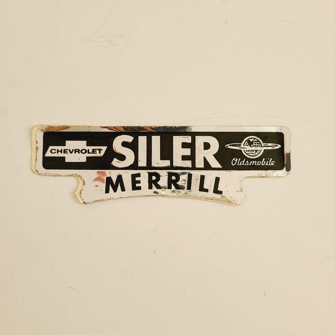 Vintage Siler Chevrolet Oldsmobile Car Dealer Sticker - Etsy