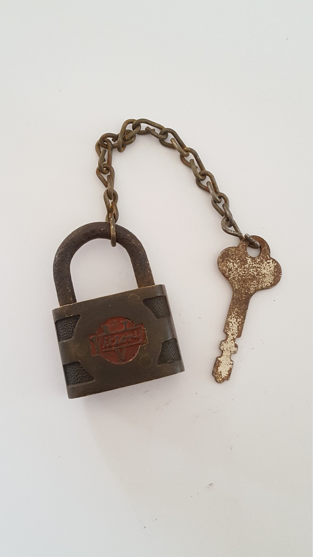 Vintage Circa 1930's Beauty of a Brass Padlock victory With One Working ...