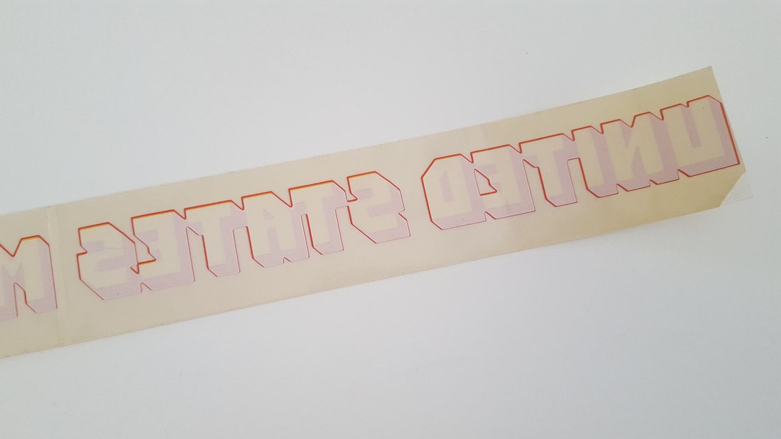 Vintage 1990's Reverse Window Decal United States Marine - Etsy