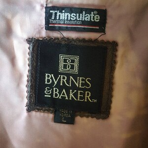 Vintage 1980's Women's Large Size Byrnes and Baker Leather Short Jacket ...