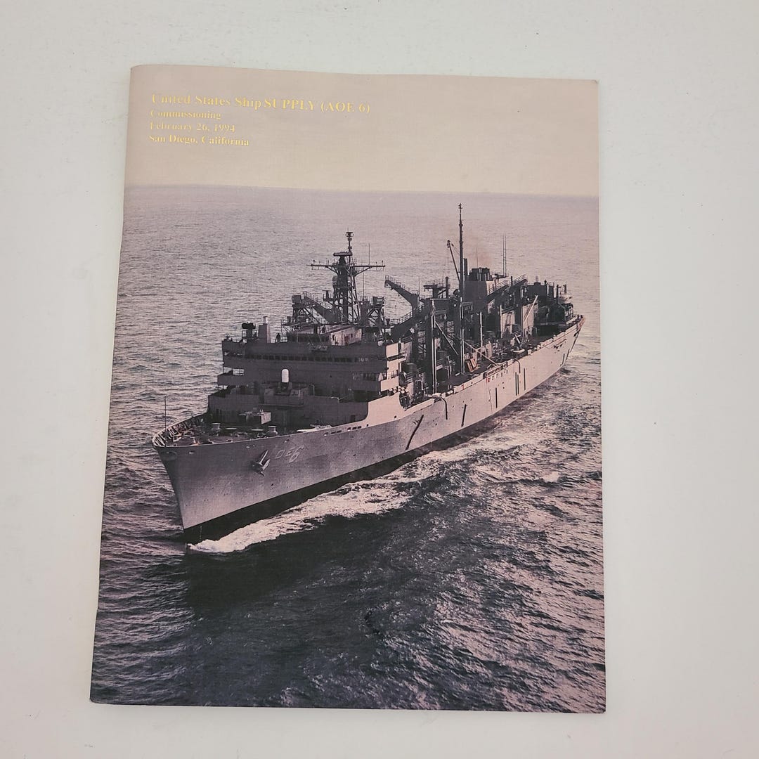 Vintage 1994 United States Navy Commissioning Program for USS Supply ...