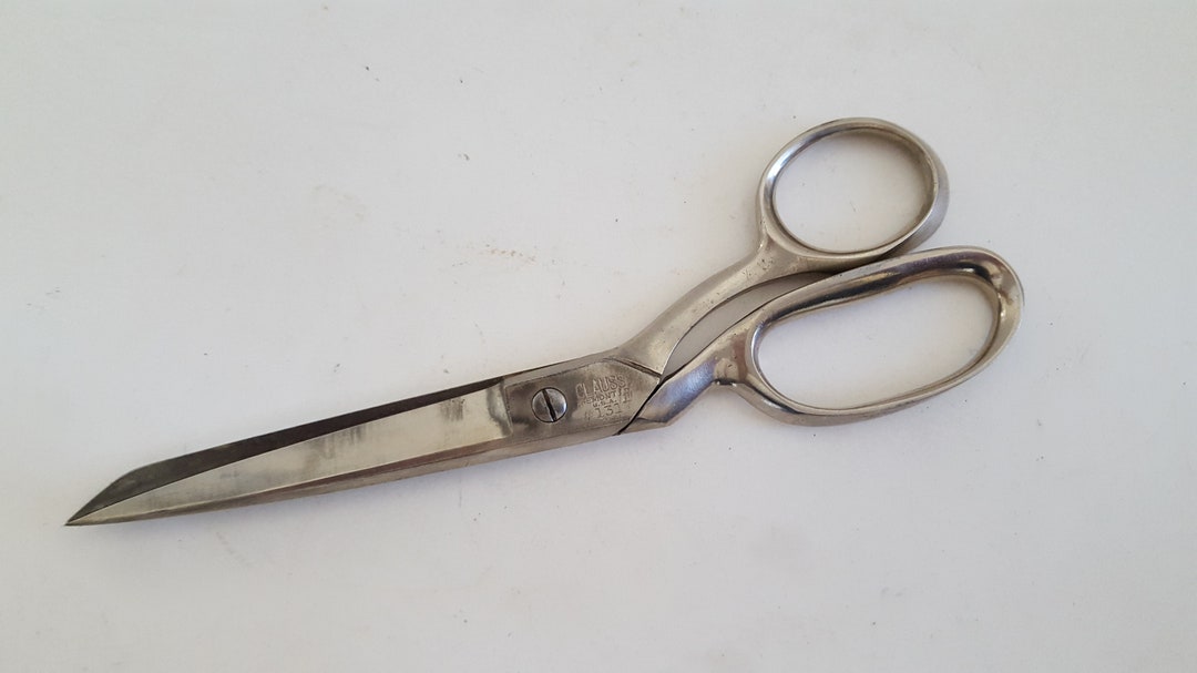 Vintage 1950's Clauss #1317 7 Inch Sewing Scissors, Nice Cleaned Pair With 3 1/8" Cut, Fremont ...