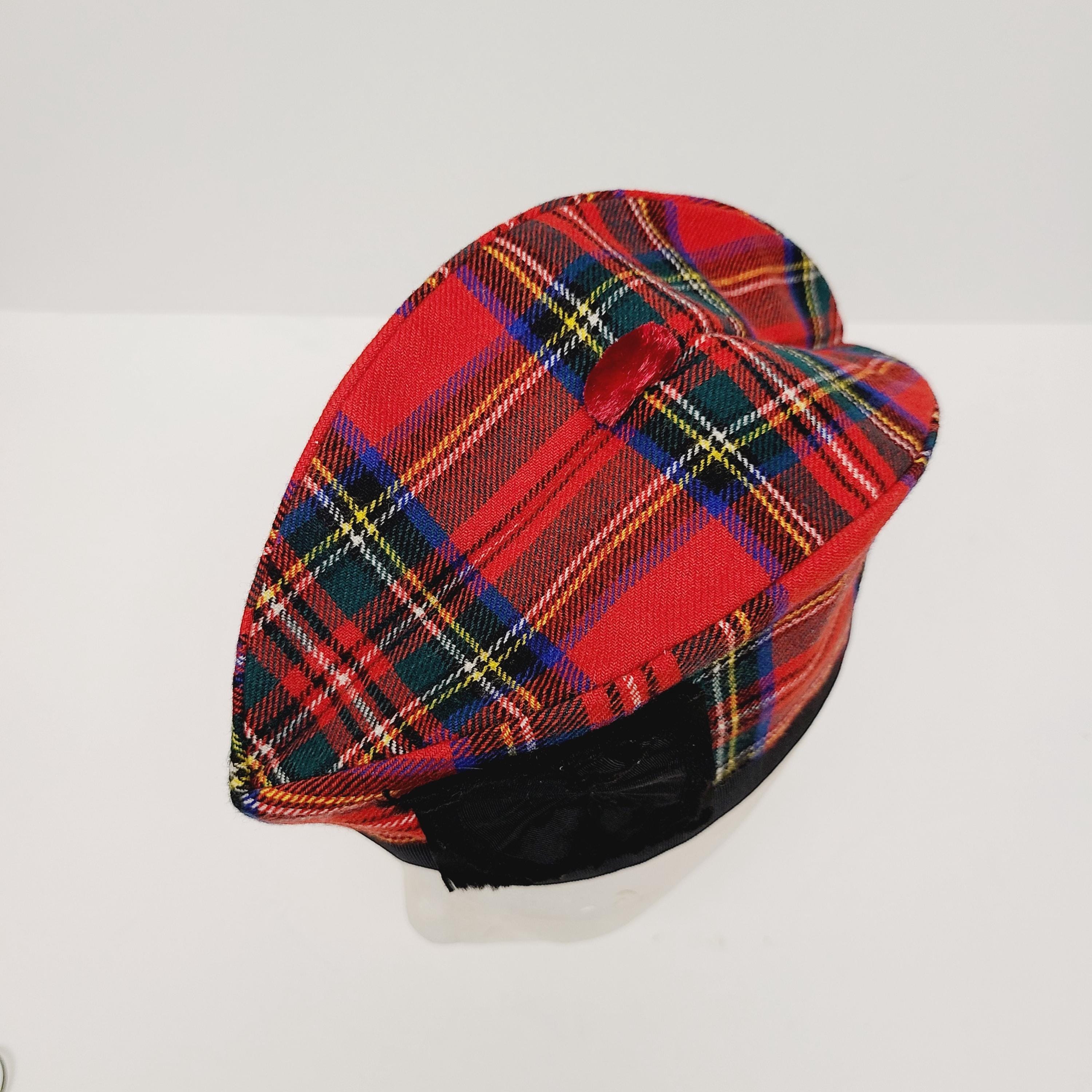 Vintage Circa 1970's Scottish Glengarry Folding Cap in Royal Stewart ...