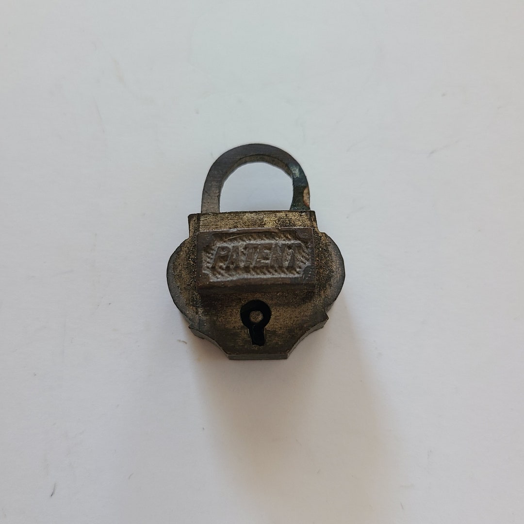 Vintage Miniature Brass Padlock With No Key, Unlocked Marked Only ...