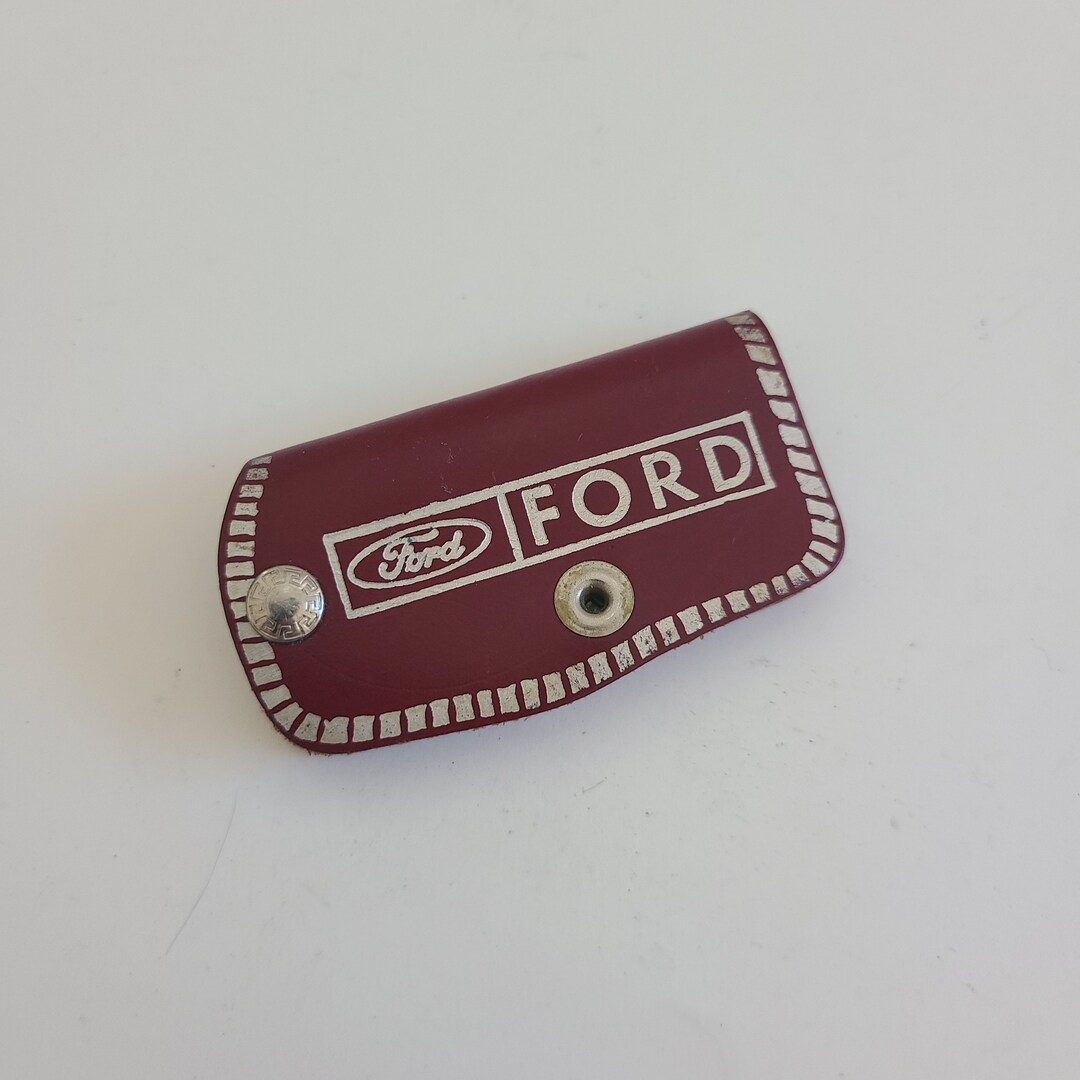 Vintage Circa 1970's Ford Car Key Leather Fold, Damerow Ford Beaverton ...
