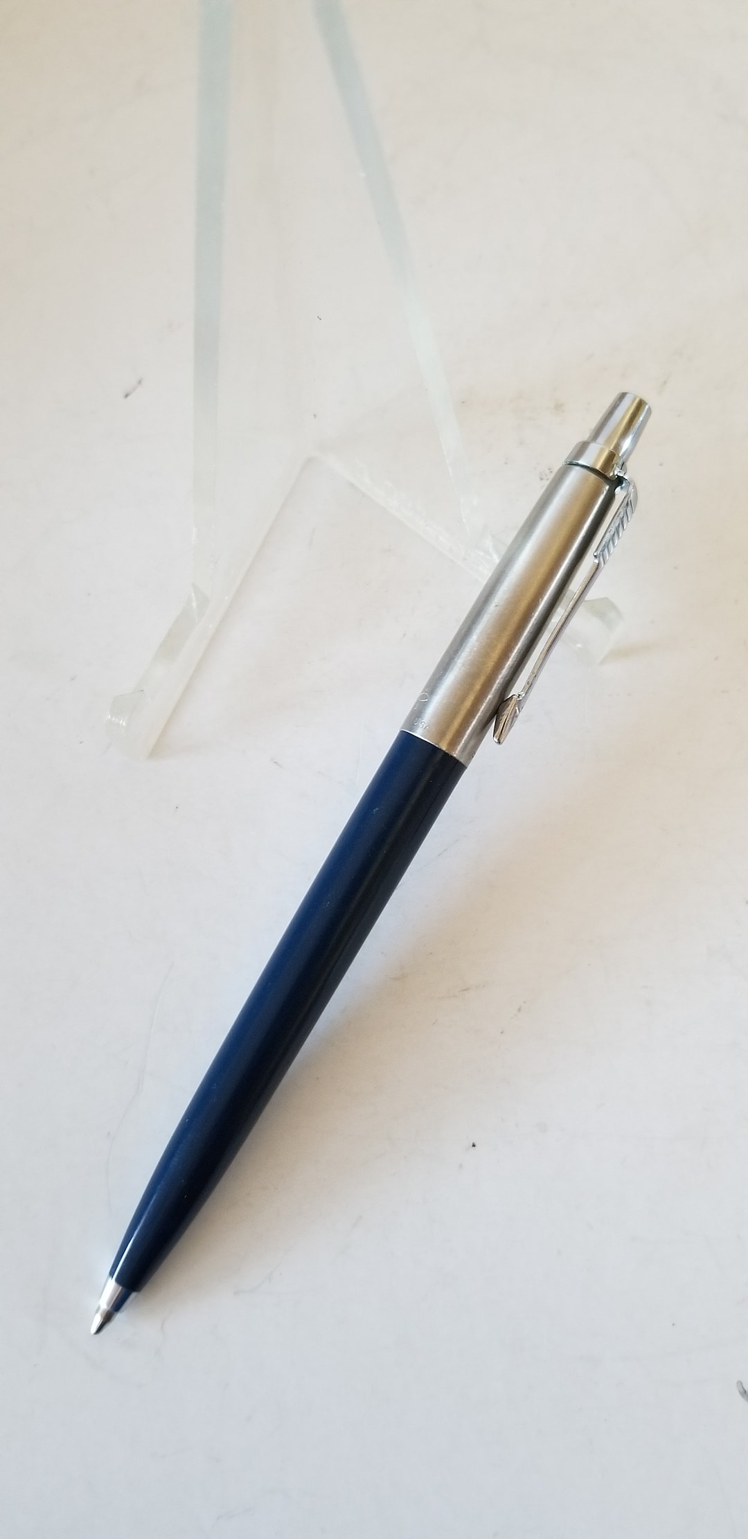 Vintage Parker Jotter Ballpoint Pen - Navy Blue, Arrow Clip - Etsy