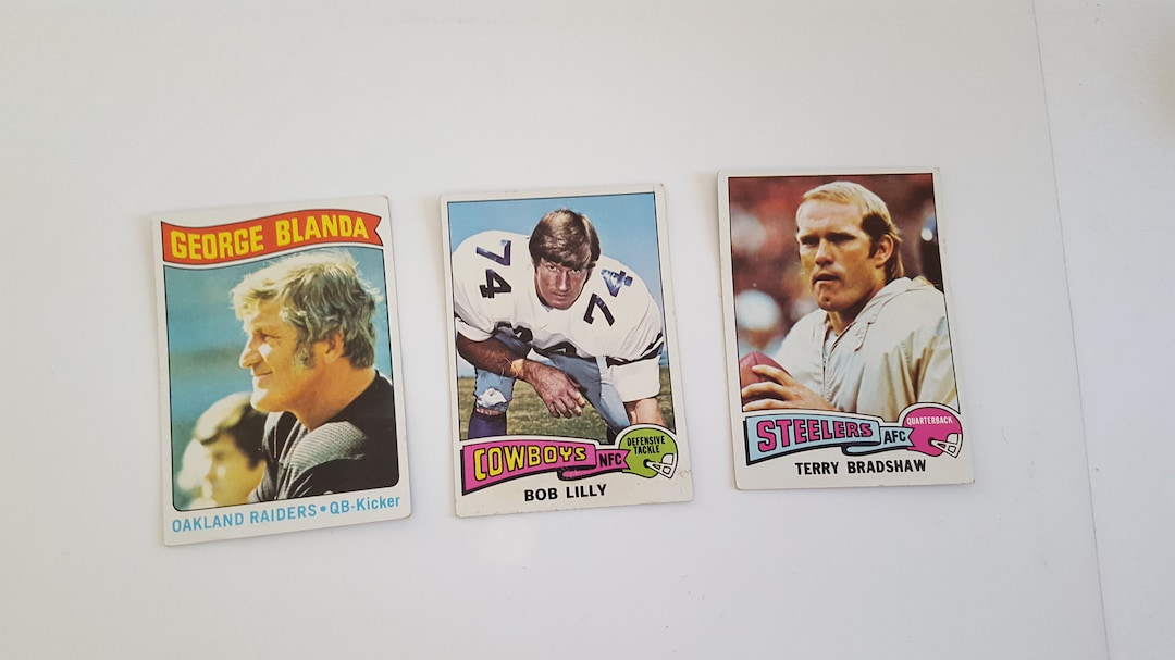 Vintage Lot of 30+ Topps 1975 Football Cards in Fair Condition Includes ...