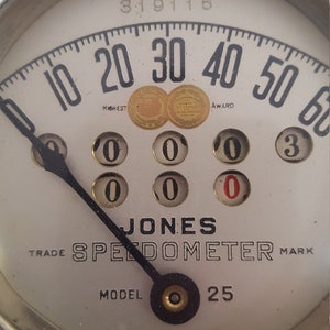 Antique Jones Model 25 Speedometer: 1909 Brass Case, 0-60 MPH - Etsy