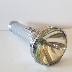Vintage 1935 Art Deco Design Lightmaster Flashlight, Chromed Brass Case ...