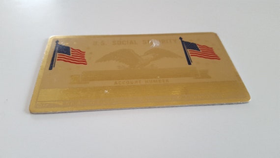 Vintage 1960s Old Stock Brass Social Security Cards With Etsy