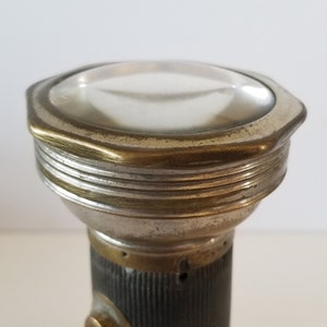Vintage 1924 Hylite Flashlight, Takes 2 D Cell Batteries That Are Not Included, Ribbed Vulcanite ...