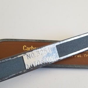 Vintage Carborundum Auto Stone No.325l With Leather Sleeve - Etsy