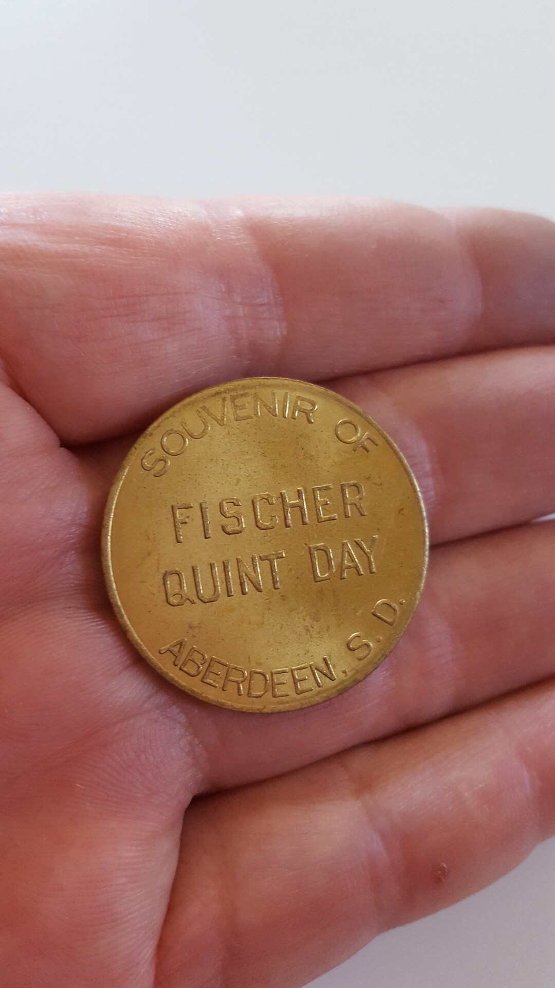 Vintage 1963 Souvenir Coin Fischer Quint Day September 14 1963 Aberdeen ...