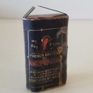 Antique 1920s Mr. Ray-o-lite Battery - French Battery & Carbon Co ...