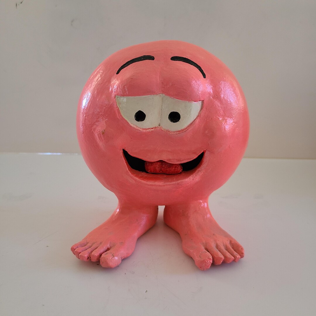 Vintage 1990's Pink Pottery Sculpture Statue Whimsical Amorphous Blob ...