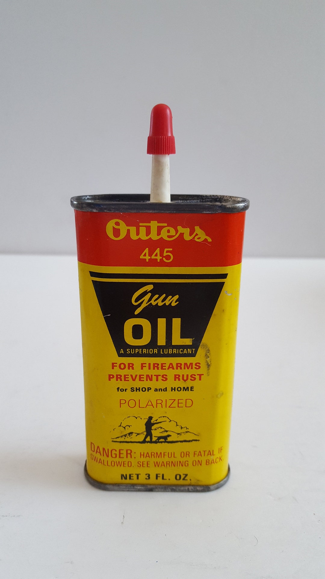 Vintage Circa 1960's "outers 445" Gun Oil Can, Plastic Spout in Great ...