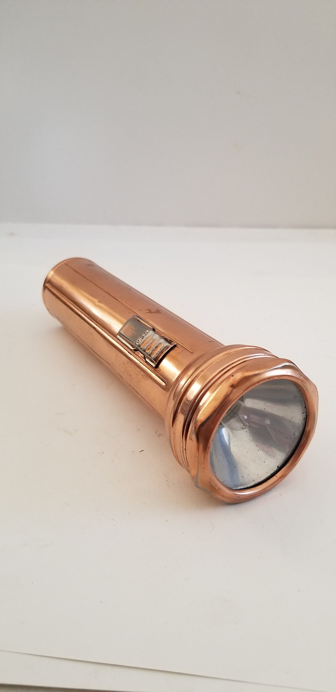 Vintage 1945 Homart Copper Flashlight: Sears Roebuck, Pyramid Switch - Etsy