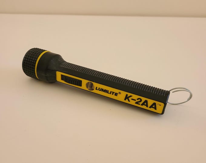 Vintage Circa 1990s Lumilite K2AA Flashlight, Black and Yellow Plastic ...