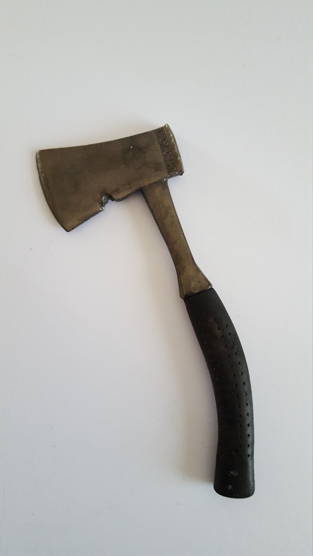 Vintage 1970s Drop Forged Kindling Hatchet: Steel Head, Rubber Handle ...