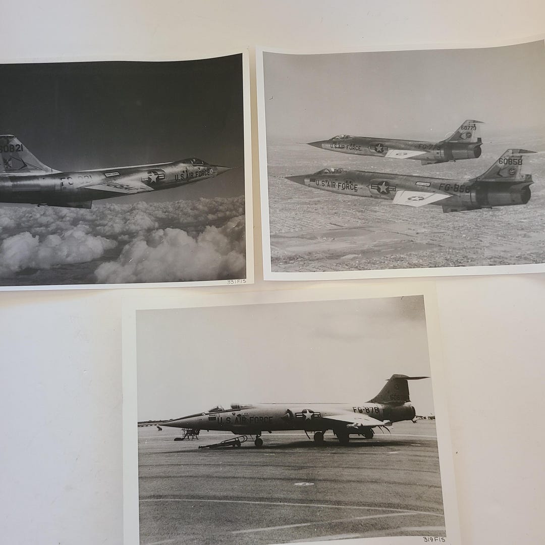 Vintage Circa 1963 Lockheed F-104 Starfighter Black & White 8x10 Photo ...