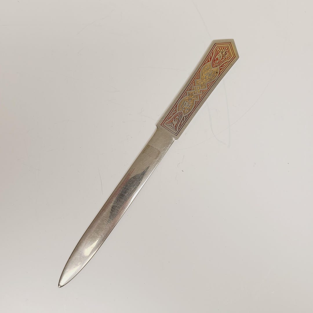 Vintage Letter Opener Made in Solingen Germany 1930s Art Nouveau Chrome ...
