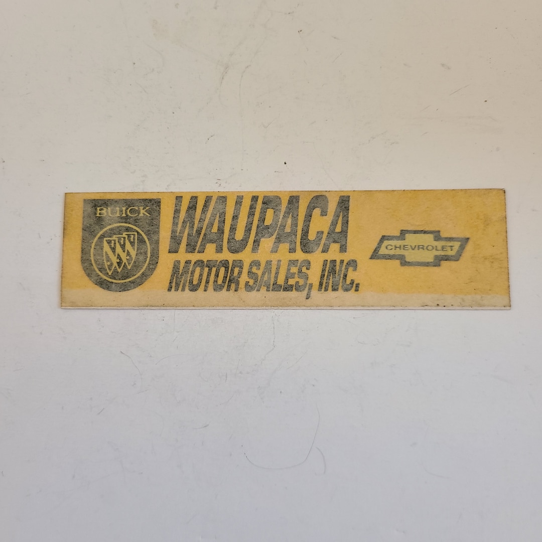 Vintage Late 70's to 80's Car Dealership Sticker, Original Sticker Not ...