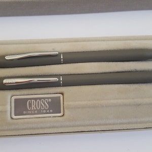 Vintage 1970s Cross Pen and Pencil Set - Gray No.2101 - Original Box - Etsy