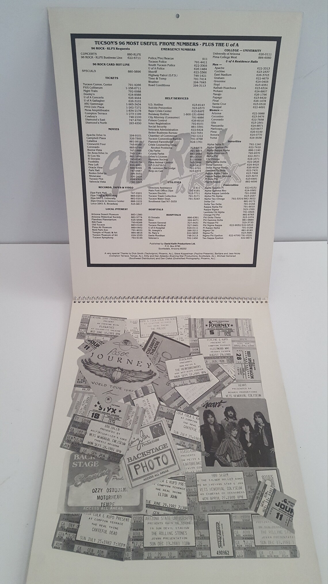 Vintage 1983 Radio Station Calendar Rock N Roll Singers and - Etsy