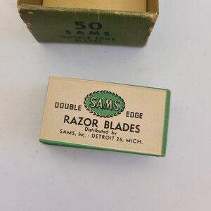 Vintage Circa 1930's-1950's Sam's Double Dge Razor Blades Box With 11 ...