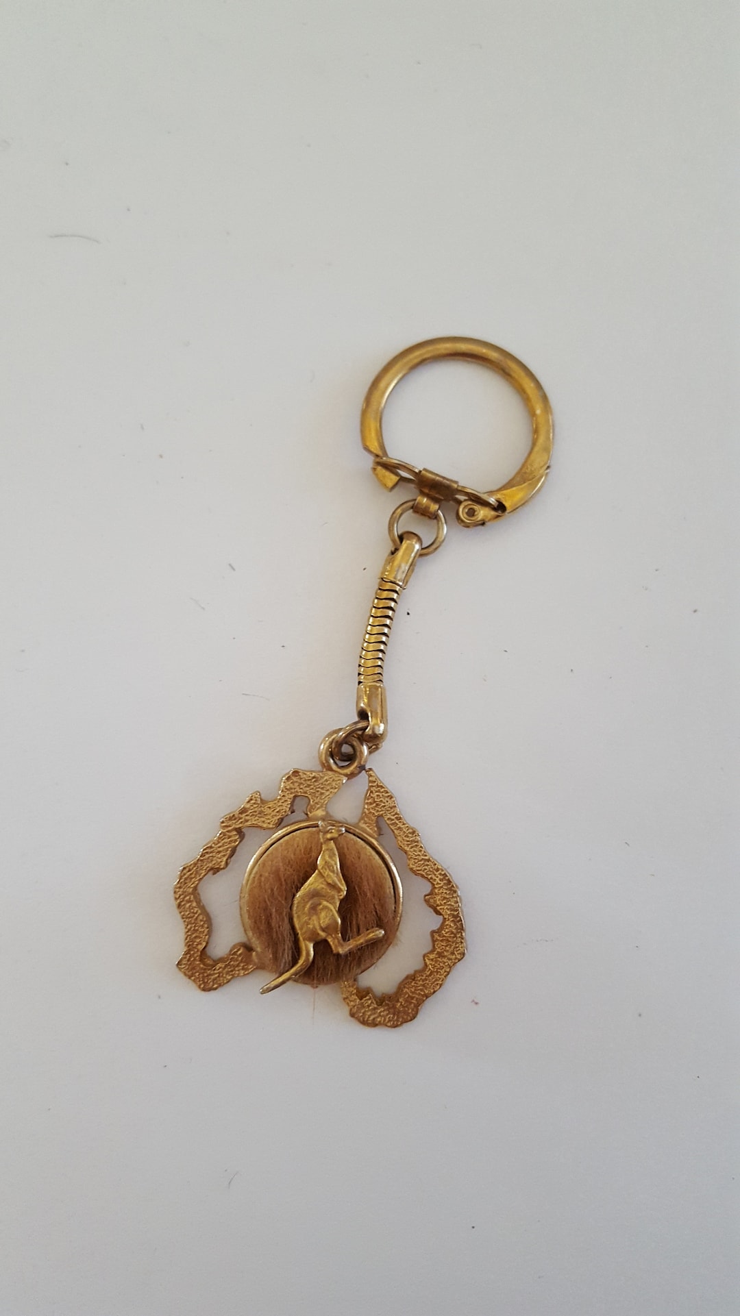 Vintage Circa 1960's Souvenir Keychain of Australia With a Kangaroo ...