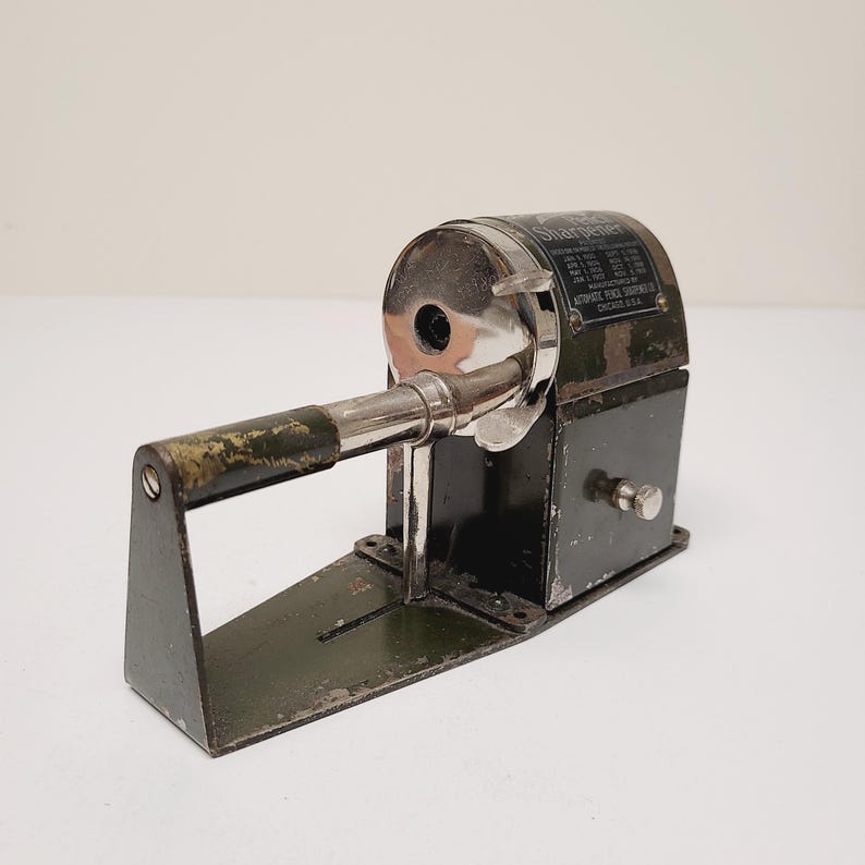 Antique C1920's "dandy" Self Feeder Manual Pencil Sharpener Automatic ...