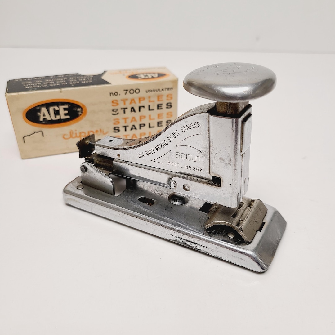 Ace Fastener Corp Stapler, Scout Model 202, 1930's Small Office Supply ...