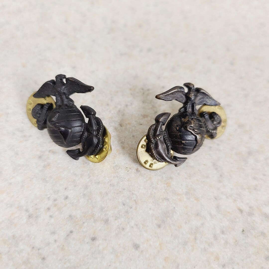 Vintage USMC Eagle Globe and Anchor Color Devices, Unmarked Set - Etsy