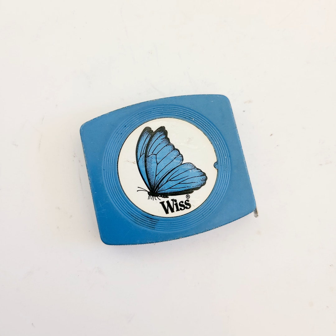 Vintage Wiss Branded Blue Plastic Tape Measure Out to 72 Inches, Yellow ...