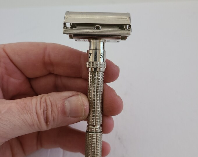 Vintage Gillette Adjustable Tech/tto Double Edge Safety Razor Date Code ...
