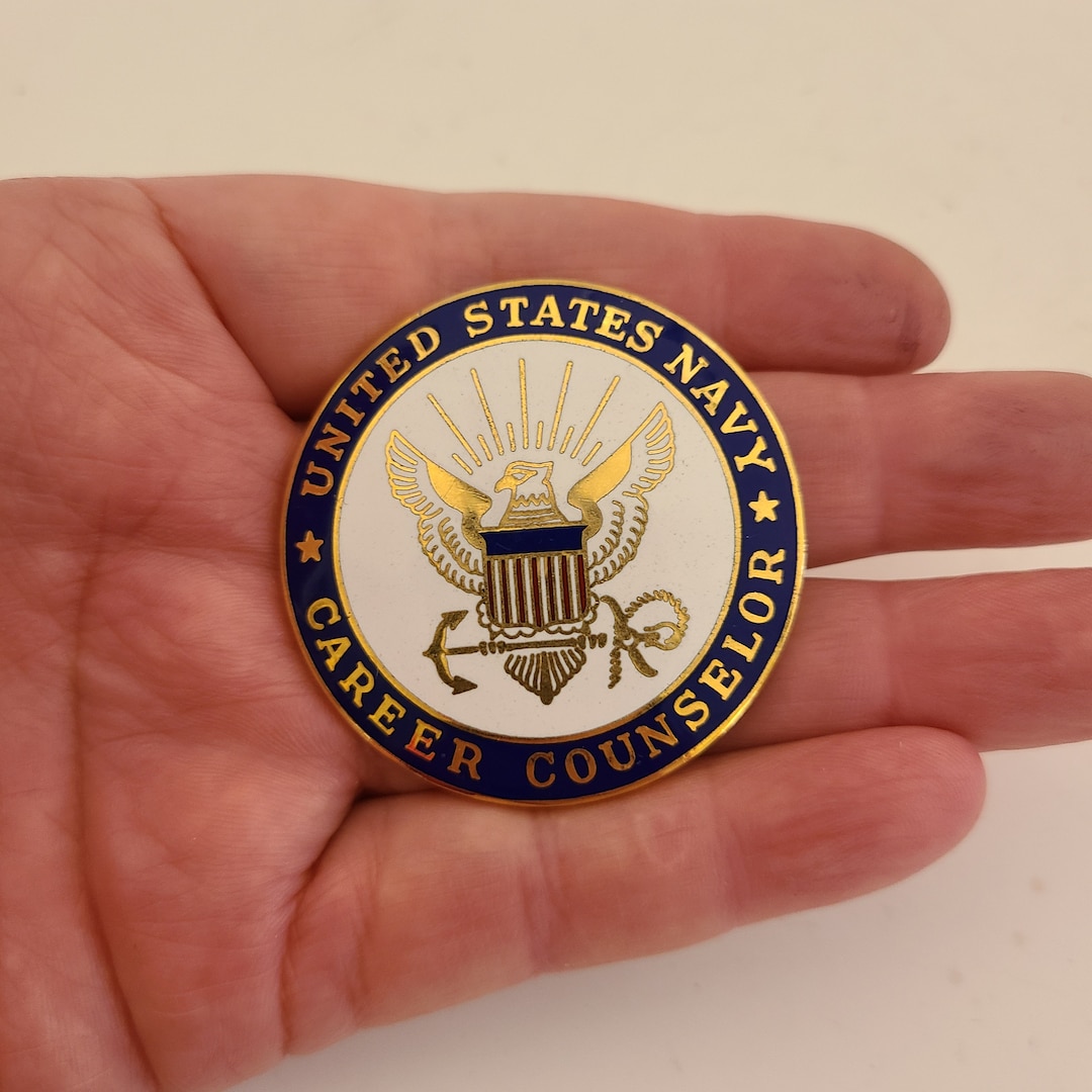 Vintage Circa 1970's Enamel Badge for the United States Navy Career ...
