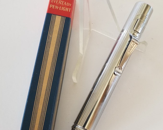 Vintage 1935 Eveready Model 210 V2, Art Deco Styling Chrome Penlight ...