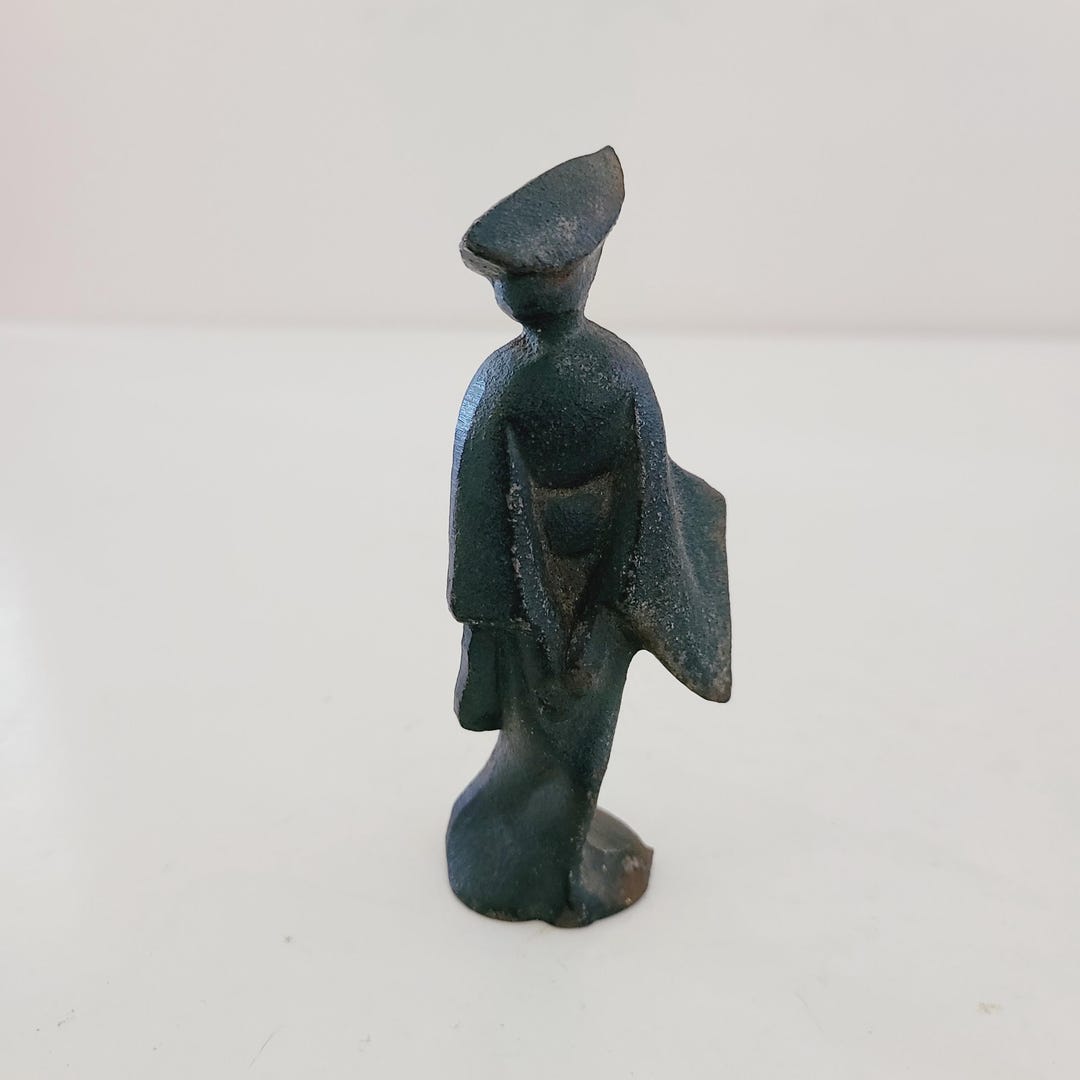 Vintage 1930s Art Deco Cast Iron Geisha Figure - Etsy
