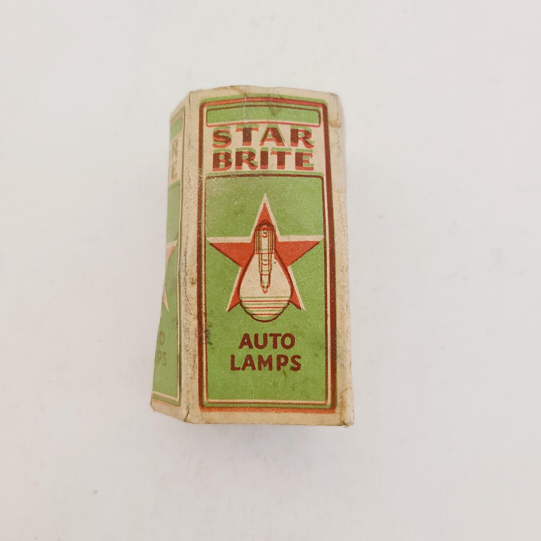 Vintage Circa 1930's Star Brite Brand Auto Lamps Bulb and Box, Good ...